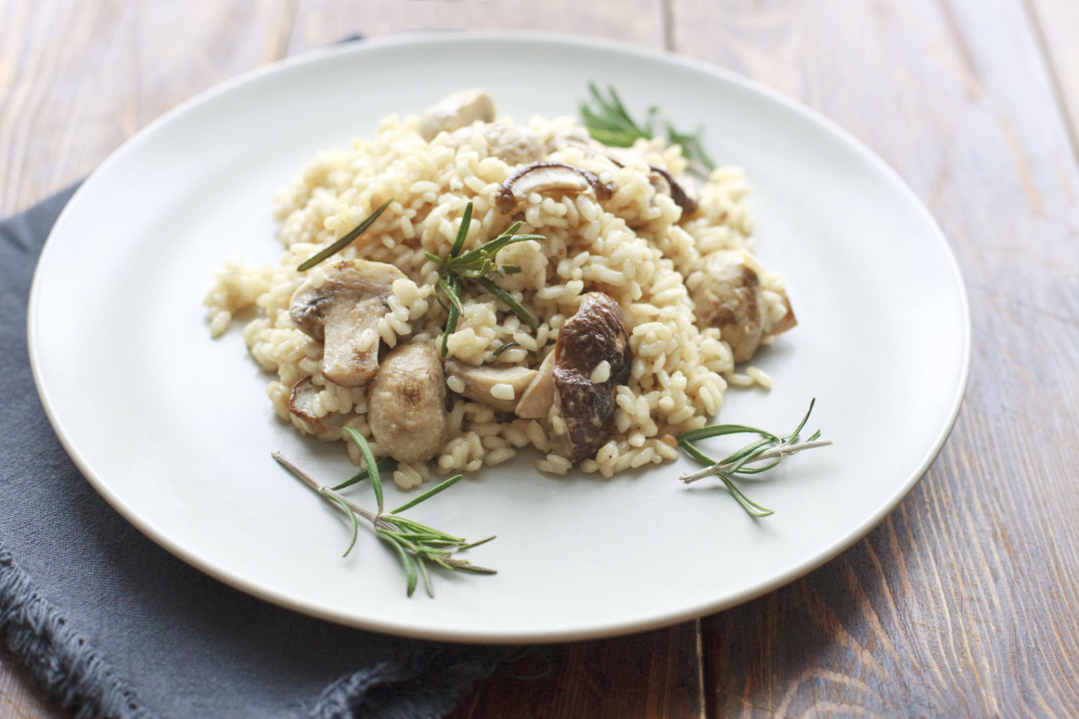 Risotto de setas shiitake con arroz Arborio de Scotti